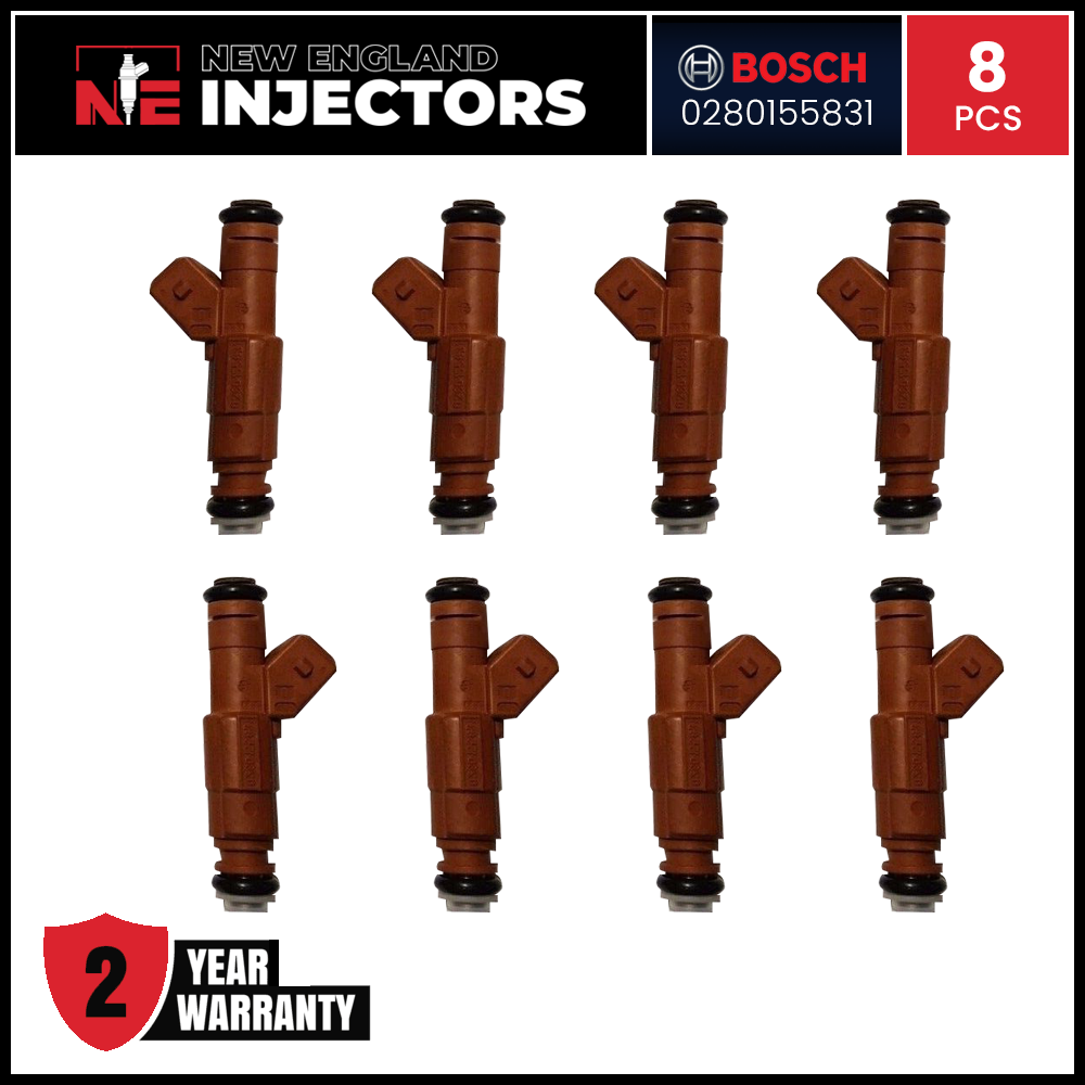 30LB Fuel Injectors Set 8 Bosch 0280155831 Ford Mustang Upgrade 4.6 5.0 ...