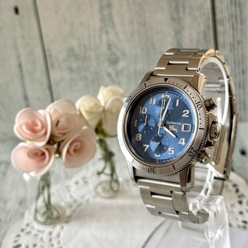 Burberrys Burberry watch navy style chrono BURBERRY,12849 | eBay