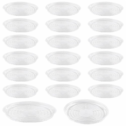 UltraOutlet 20 Pack 12 Inches Clear Plastic Plant Saucer Drip Trays ...