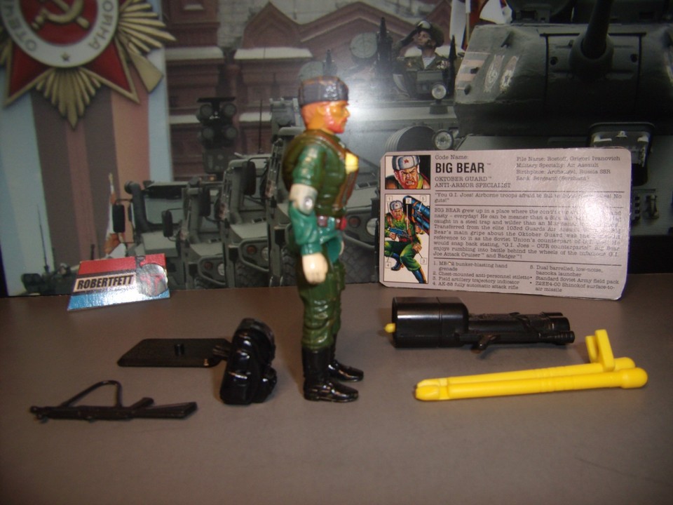 GI Joe Vintage 1992 BIG BEAR (V1), Lot A, w/FC, Acc, 100% COMPLETE ...