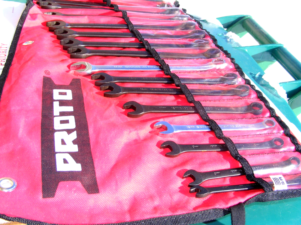 PROTO® 15 PIECE BLACK OXIDE METRIC COMBINATION ASD WRENCH SET 2-chrome ...