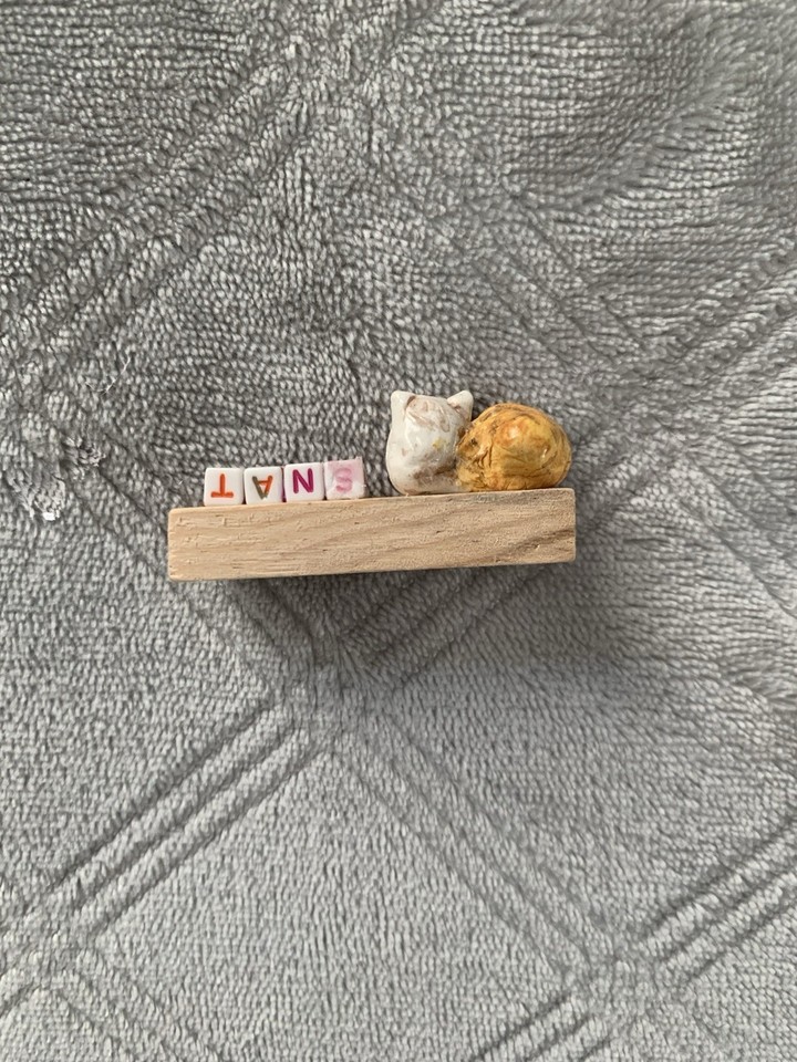 Handmade OOAK Tiny Outsider Art Snail Cat Polymer Clay Figurine | eBay