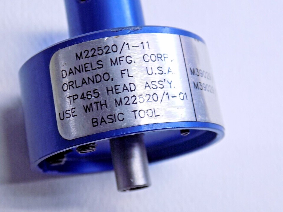 Unused DMC Daniels AF8 Large Blue HAND CRIMPING TOOL Positioner TP465 ...