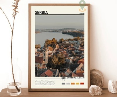 Serbia Print, Vintage poster, Serbia Wall Art, Serbia Poster | eBay