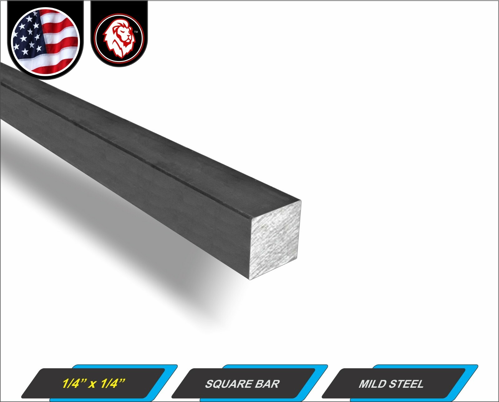 (X4) 1/4" Square Metal Bar - Square Metal Stock - Mild Steel - 96" Long ...