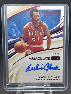 Archie Clark 2019-2020 Panini Immaculate Ink Auto #19/25 Card 76ers ...