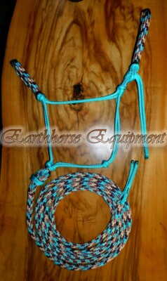 Padded Halter and lead rope set "Arizona Sky" turquoise, choose your ...