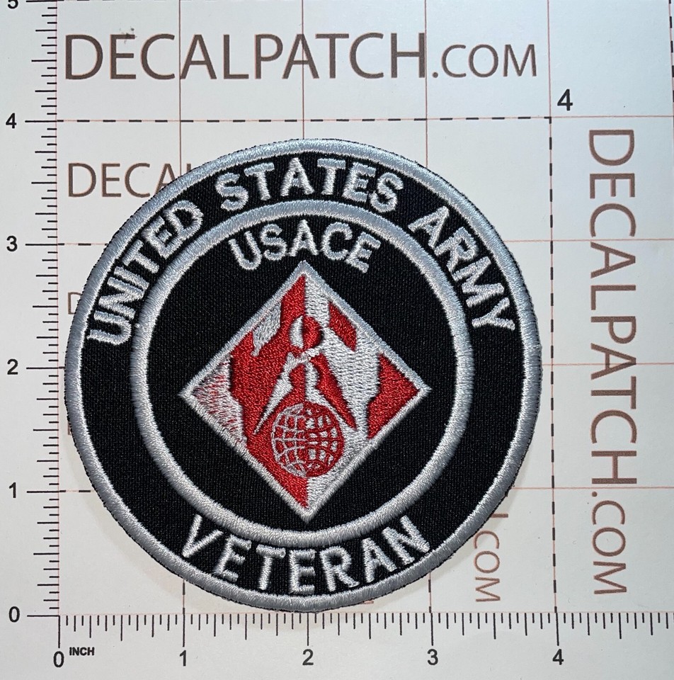 US Army USACE US Corps of Engineers Veteran Patch Hook & Iron-On Repro ...