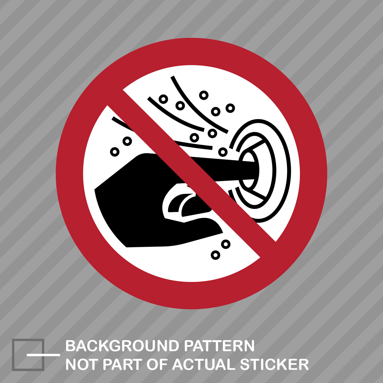 P070 Do Not Put Finger Into The Nozzle Of A Hydromassage Sticker Decal ...