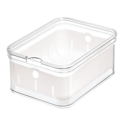 iDesign Crisp Clear Food Storage Bin Organiser 21.2x16cm Berry Holder w ...