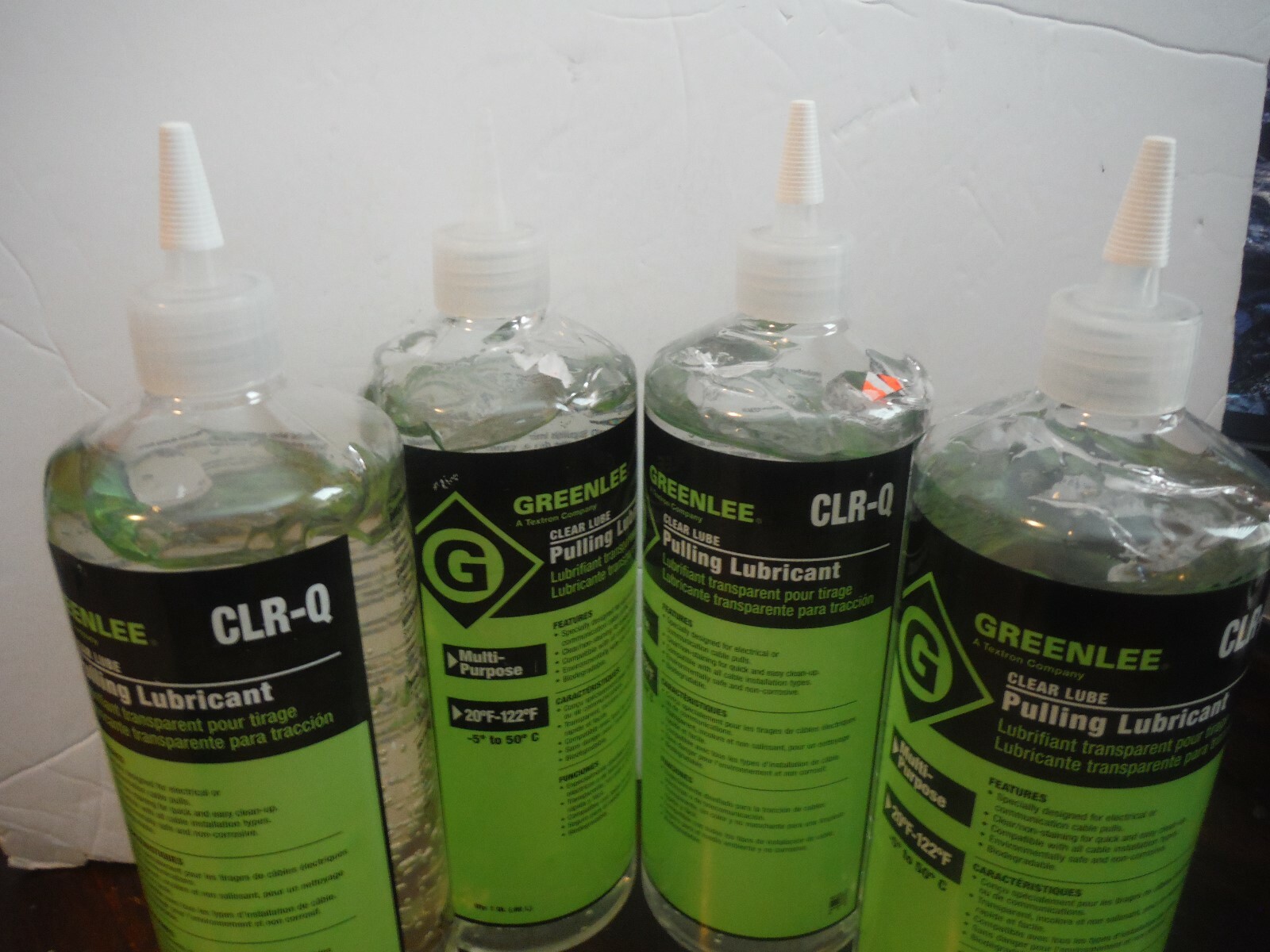 New 1 Qt (Lot of 4) GreenLee CLR-Q, Clear Lube, Pulling Lubricant | eBay