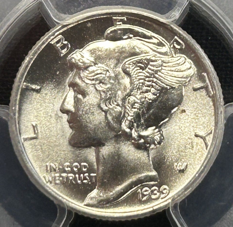 Uncirculated 1939-P Silver Mercury Dime - PCGS MS65 - $.10 Face Value ...