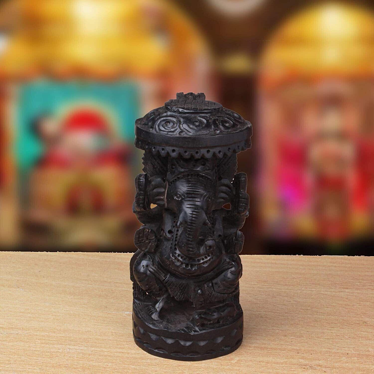 Karigar Handmade- 100% Orignal Ebony Wood Karungali Kattai Lord Ganesha ...