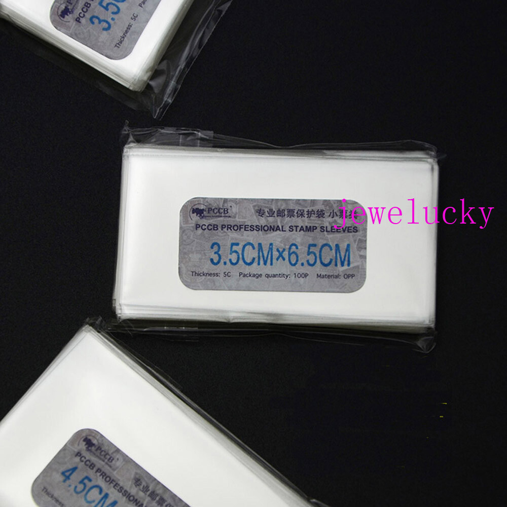 800 Pcs 8 Size Stamp Sleeves Holders Stamp Coin Collection pouch High ...