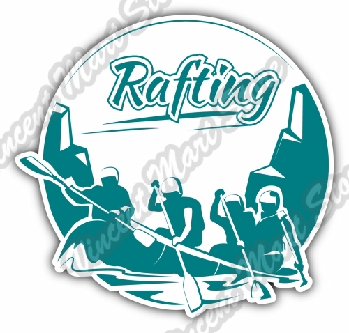 White Water Rafting River Raft Whitewater Car Bumper Vinyl Sticker ...