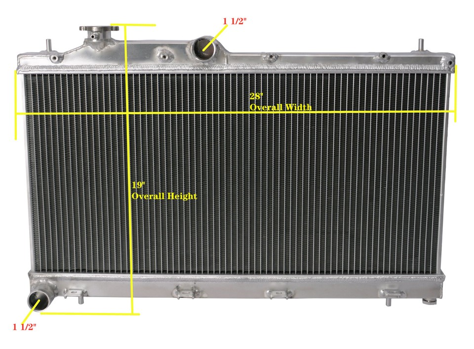 2ROWS All Aluminum Radiator For Subaru Impreza WRX/ STI 2.5LH4 （MT）2008 ...