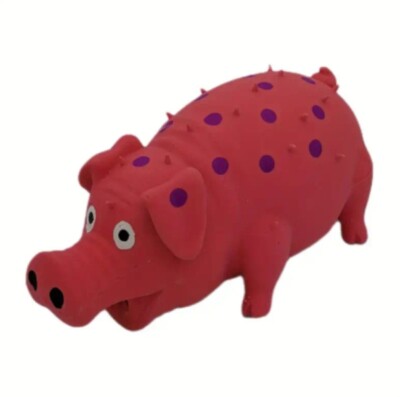 Pink Pig Rubber Dog Toy With Piggy Squeaker Big | eBay