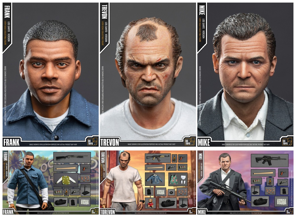 GTA V TREVOR Action Figure 1/6 CC Toys Unboxing E Review BR, 56% OFF