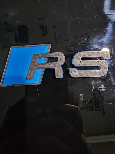Audi Rs emblem badge custom made color customizable. A4 A5 S5 S6 S7 S8 ...