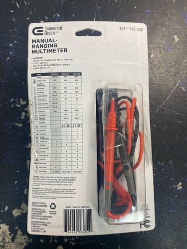Commercial electric DMM-8301 600-Volt True RMS Manual-Ranging Digital ...