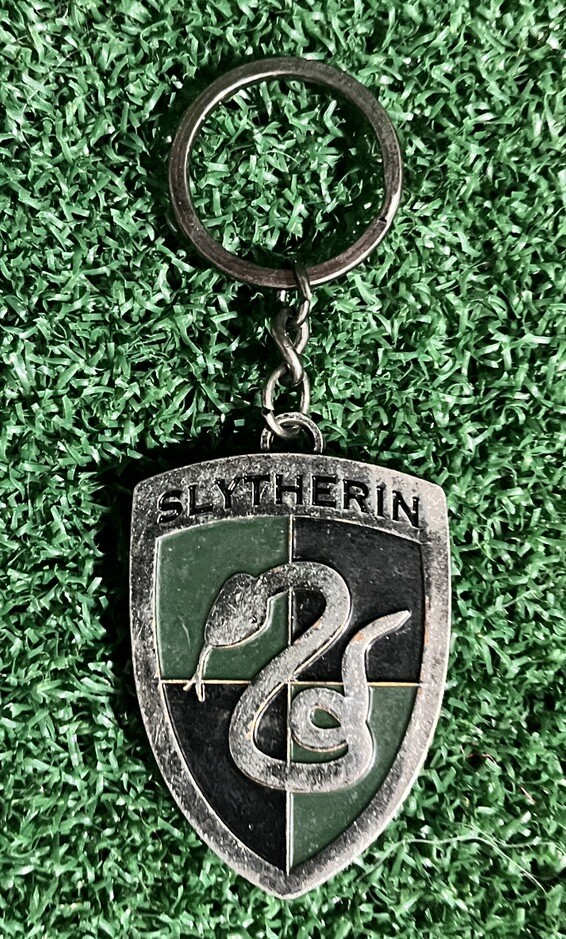 Harry Potter House of Slytherin Crest Logo Colored Metal Key Chain ...