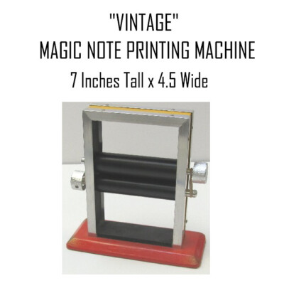 "VINTAGE ORIGINAL" MAGIC NOTE PRINTING MACHINE - 7 x 4.5 INCHES | eBay