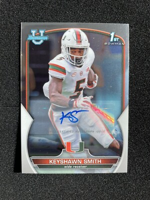 2022 Bowman Chrome University Keyshawn Smith 1st Bowman Auto Chrome ...
