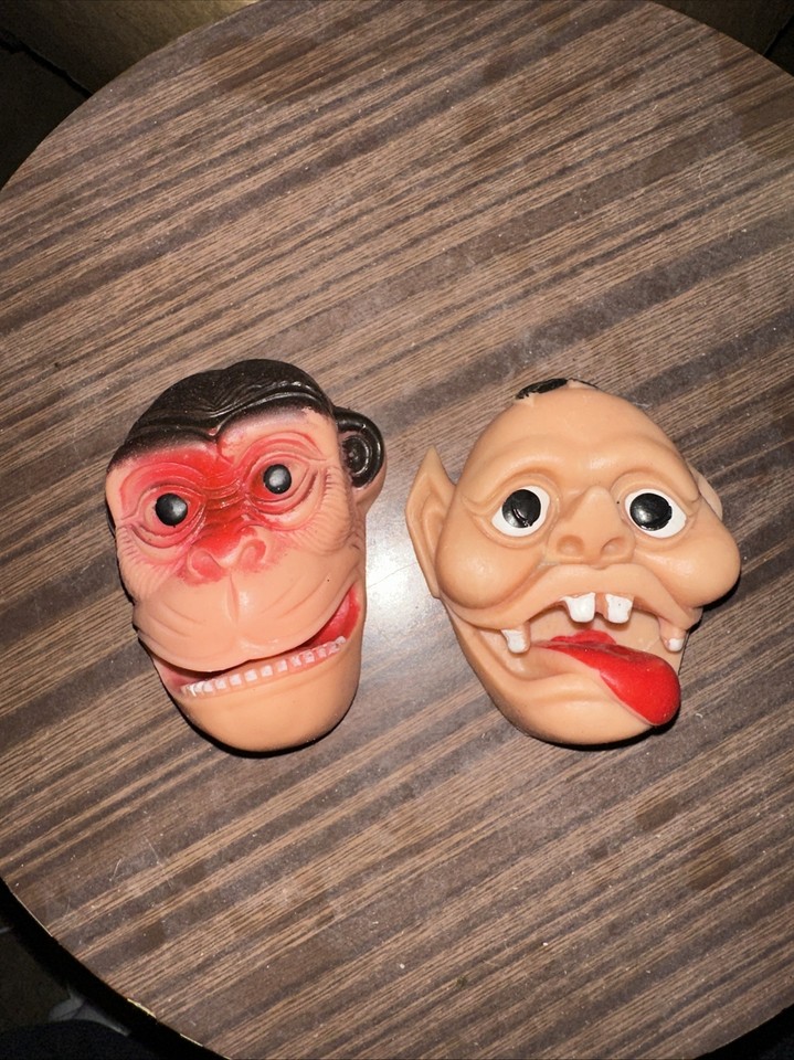 Rubber Face Finger Puppet Toys Monkey Ugly Face Vintage | eBay