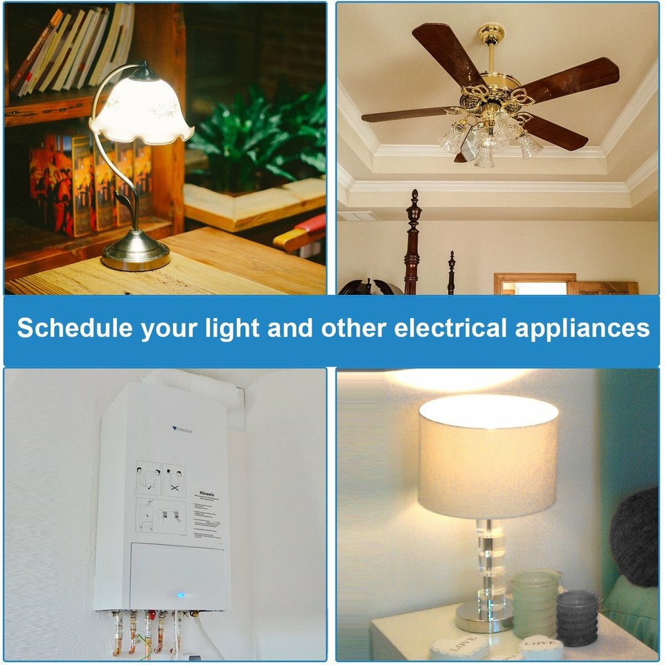DEWENWILS 7 Day Programmable In-Wall Timer Switch Digital for Fans ...
