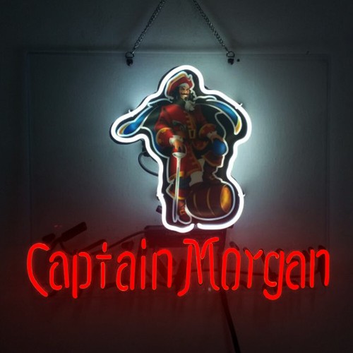 Captain Morgan Neon Sign Acrylic 19"x15" Glass Bar Pub Wall Decor ...