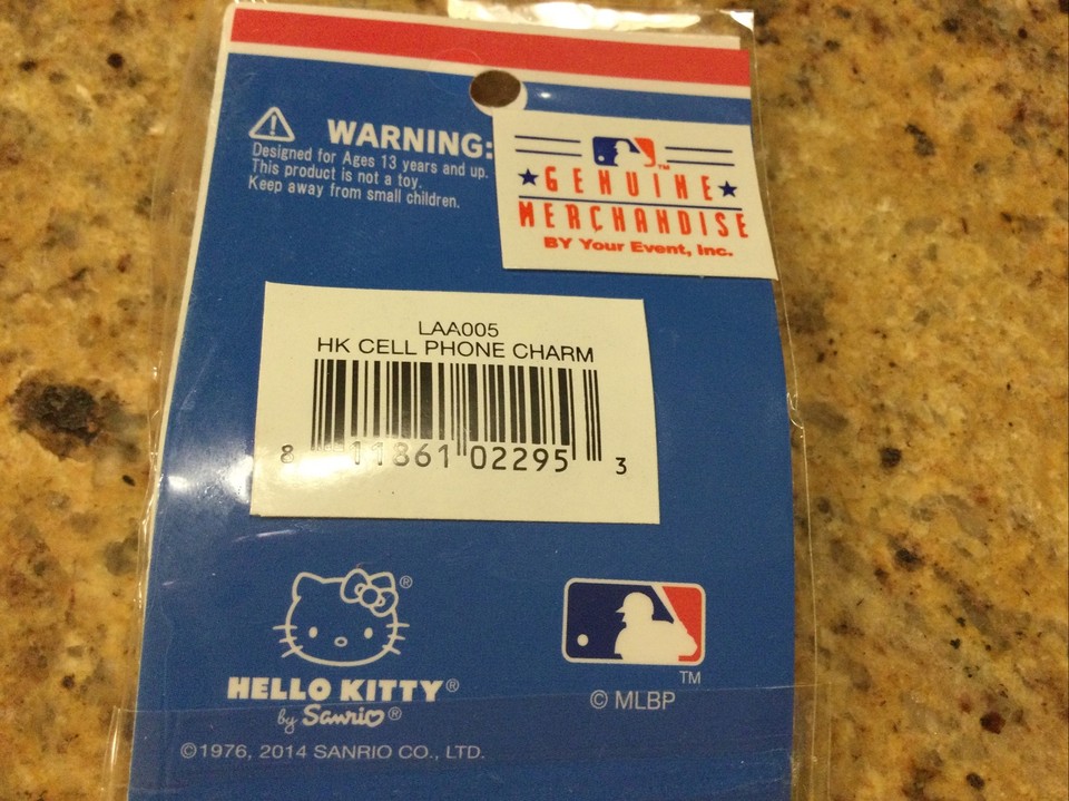 Hello Kitty LOS ANGELES ANGELS Baseball Cell Phone Charm Genuine ...