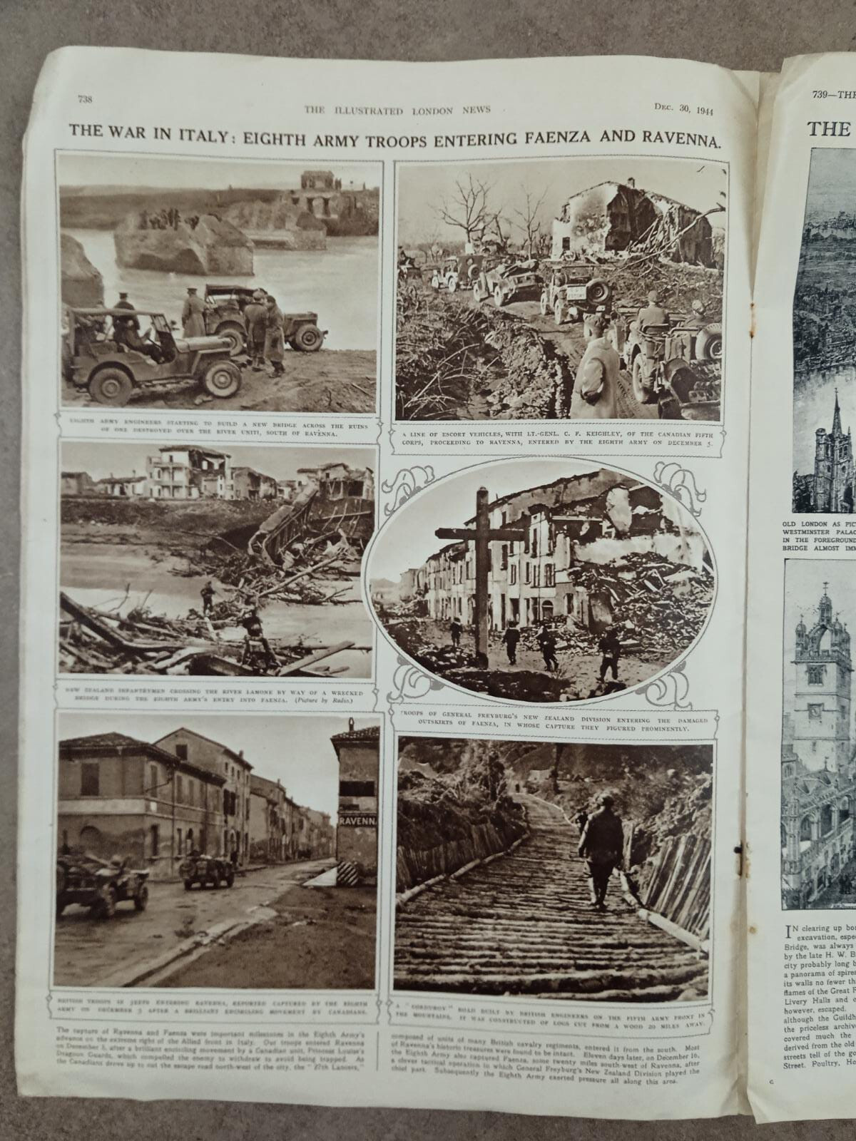 1944 WW2 Magazine Illustrated London News Athens Ravenna Faenza British ...