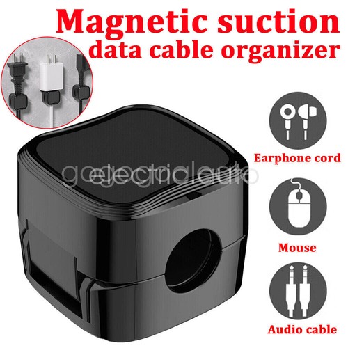 6x Magnetic Cable Clips Self-Adhesive Cord Organizer Holder Desk Cables ...