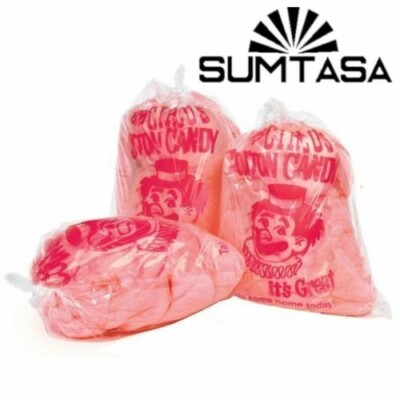 🔥cotton candy floss bags clown bag with ties sugar floss maker supplies ...