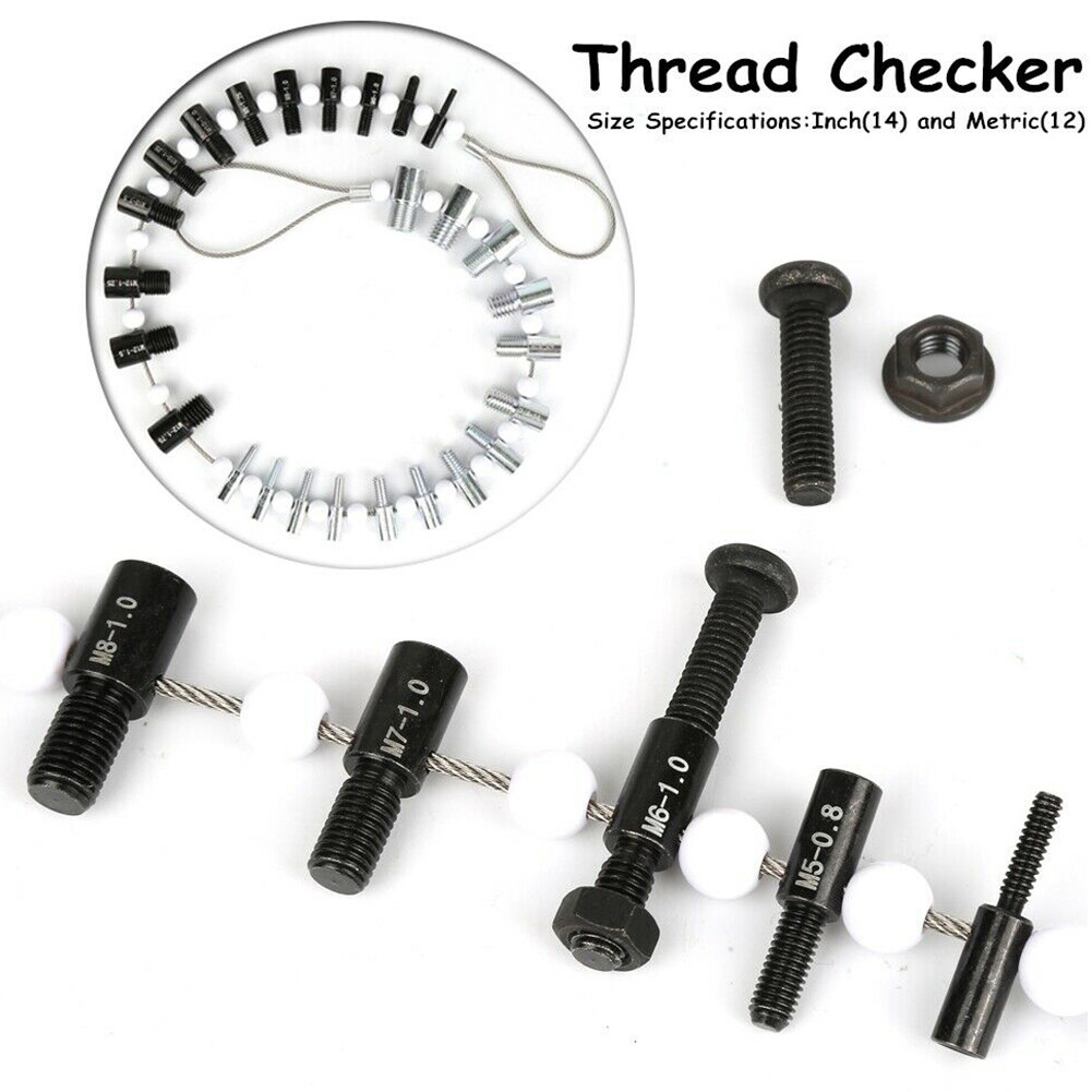 Inch Metric Bolt Nut Thread Checker Specifications Measuring Inspection ...