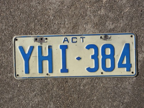 Australia ACT License Plate YHI 384 Canberra AUS | eBay