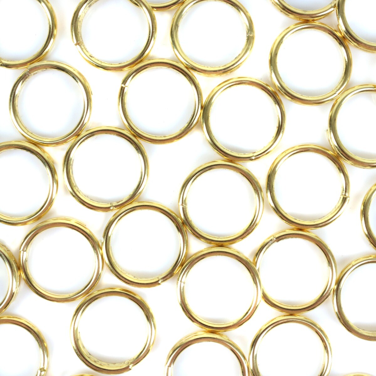 5x BRASS SPLIT CURTAIN RINGS Strong Roman Blinds Tie Back Loop Hoop ...