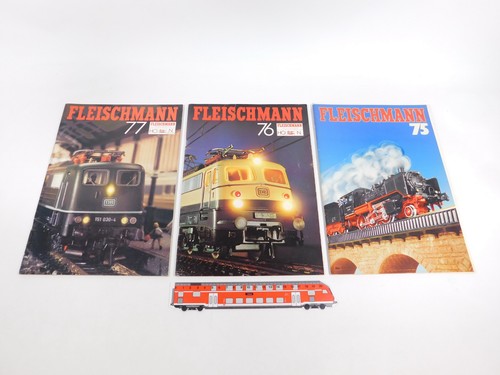 CT354-1# 3X Fleischmann H0/Spur N Etc Catalog: 75/1975 + 76/1976 + 77/ ...