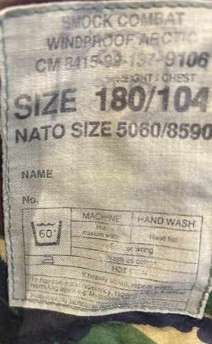 Good Lightly Worn British Army Royal Marines Arctic Windproof Smock DPM ...