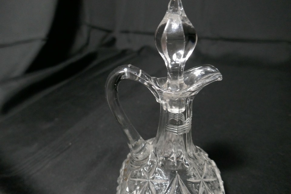 McKee Glass Yutec Cruet Original Stopper Clear EAPG 7 3/8" T ca 1909 | eBay
