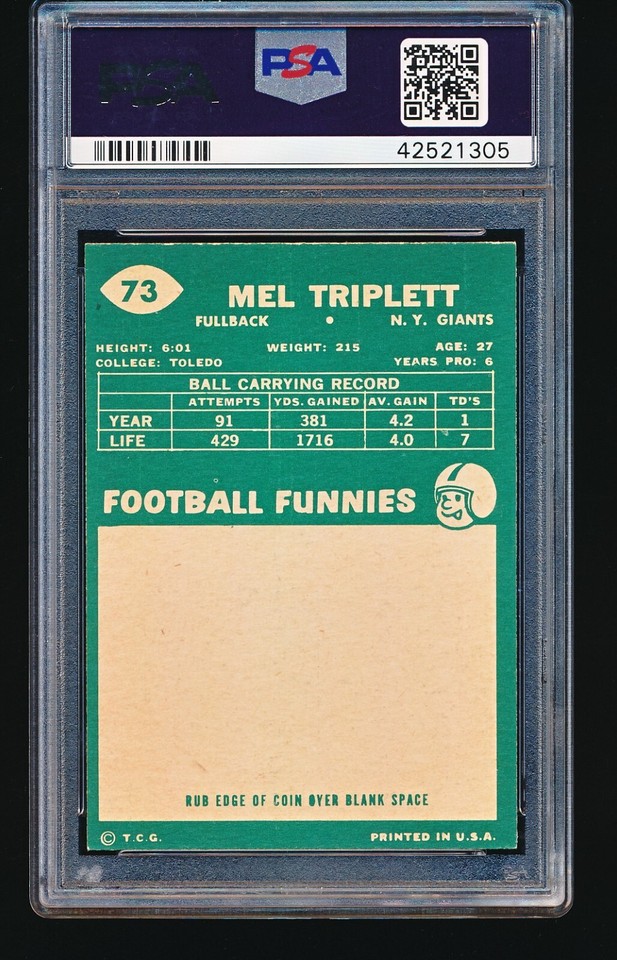 1960 Topps MEL TRIPLETT #73 PSA 8 | eBay
