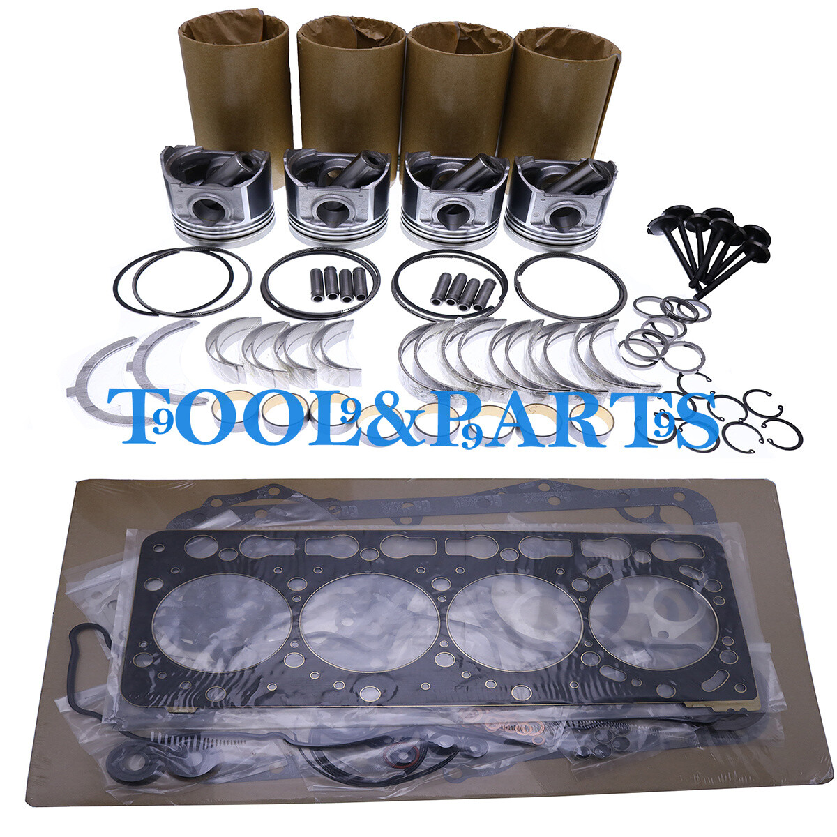 Overhaul Rebuild Kit V1902 V1902BH For Kubota Engine Thomas Loader T173 ...