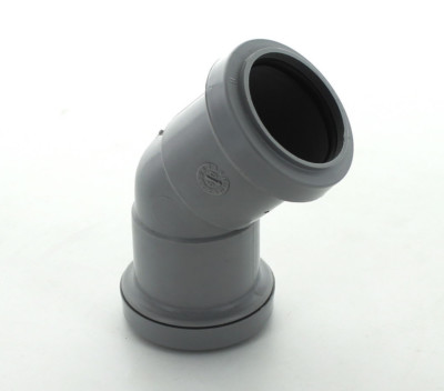 Push-Fit Waste 45 / 135 Degree Bend / Elbow White, Black, Grey, 32mm ...