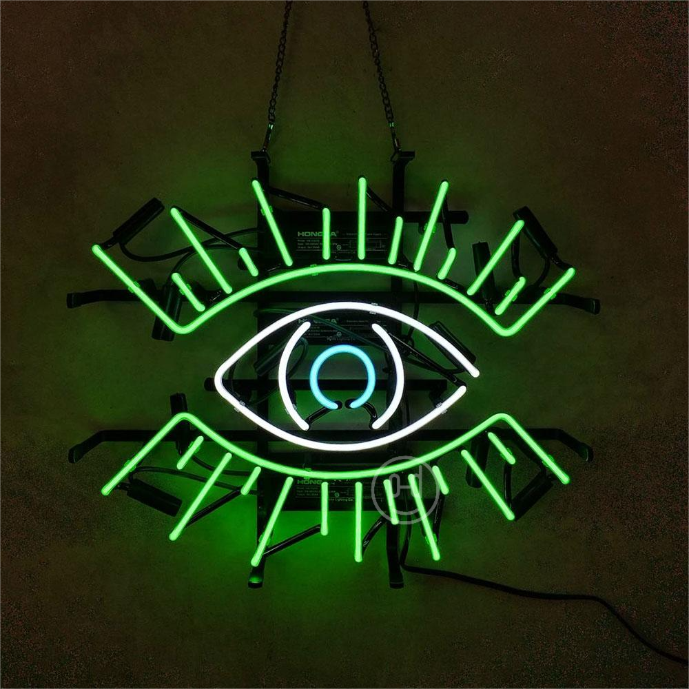 Eye 17"x14" Real Glass Neon Light Sign Nightlight for Bedroom Wall ...