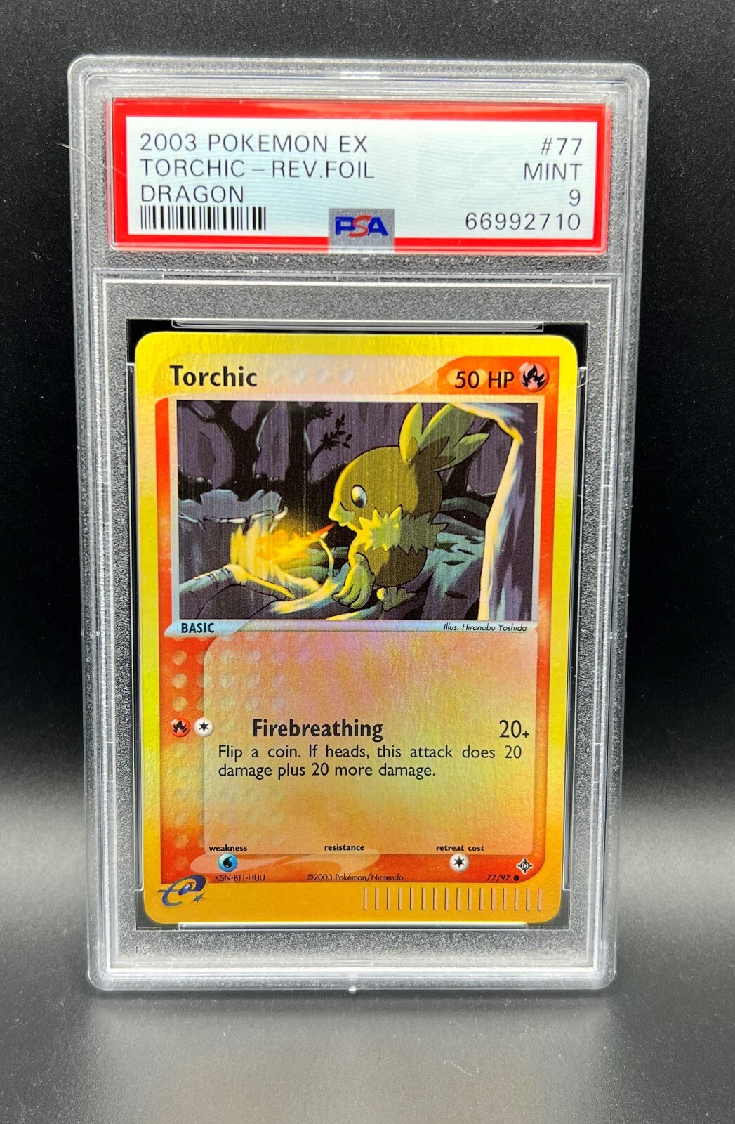 Pokemon PSA 9 MINT Torchic 77/97 EX Dragon Reverse Holofoil 2003 E ...