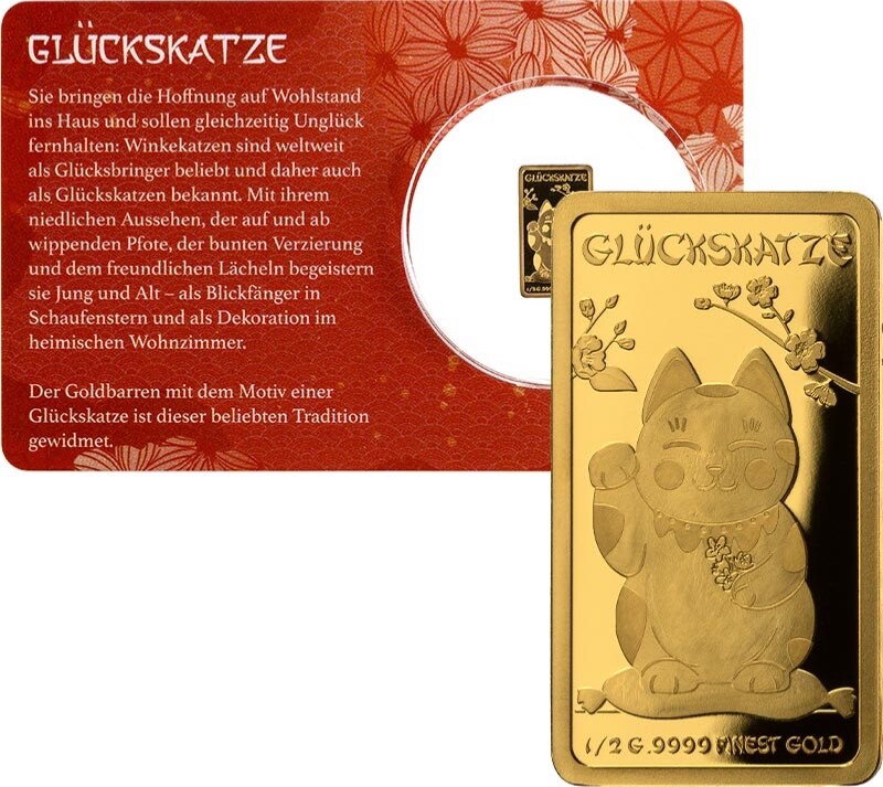 2024 Chad Lucky Cat Maneki-neko .9999 Fine Gold Proof Coin Japanese ...