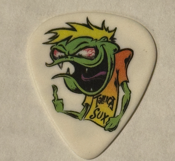 Metallica Sux Summer '08 Cartoon Guitar Pick 2009 Death Magnetic Tour ...
