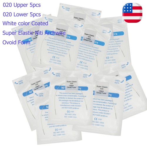 US Dental Ortho White Round Arch Wires Niti 020 Super Elastic Ovoid ...
