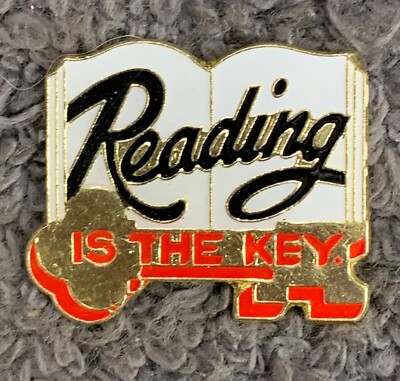 Reading Is The Key Vintage Lapel Pin 1989-1999 Pin Centives Teacher Pin ...
