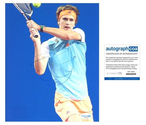 Alexander Zverev AUTOGRAPH Signed ATP Tennis Star Autographed 8x10 ...
